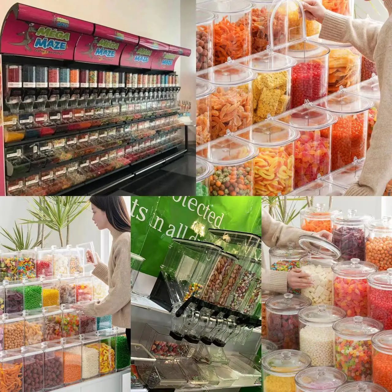 ECOBOX Candy Storage Bins Boxes Scoop Bins Plastic Airtight Candy ...