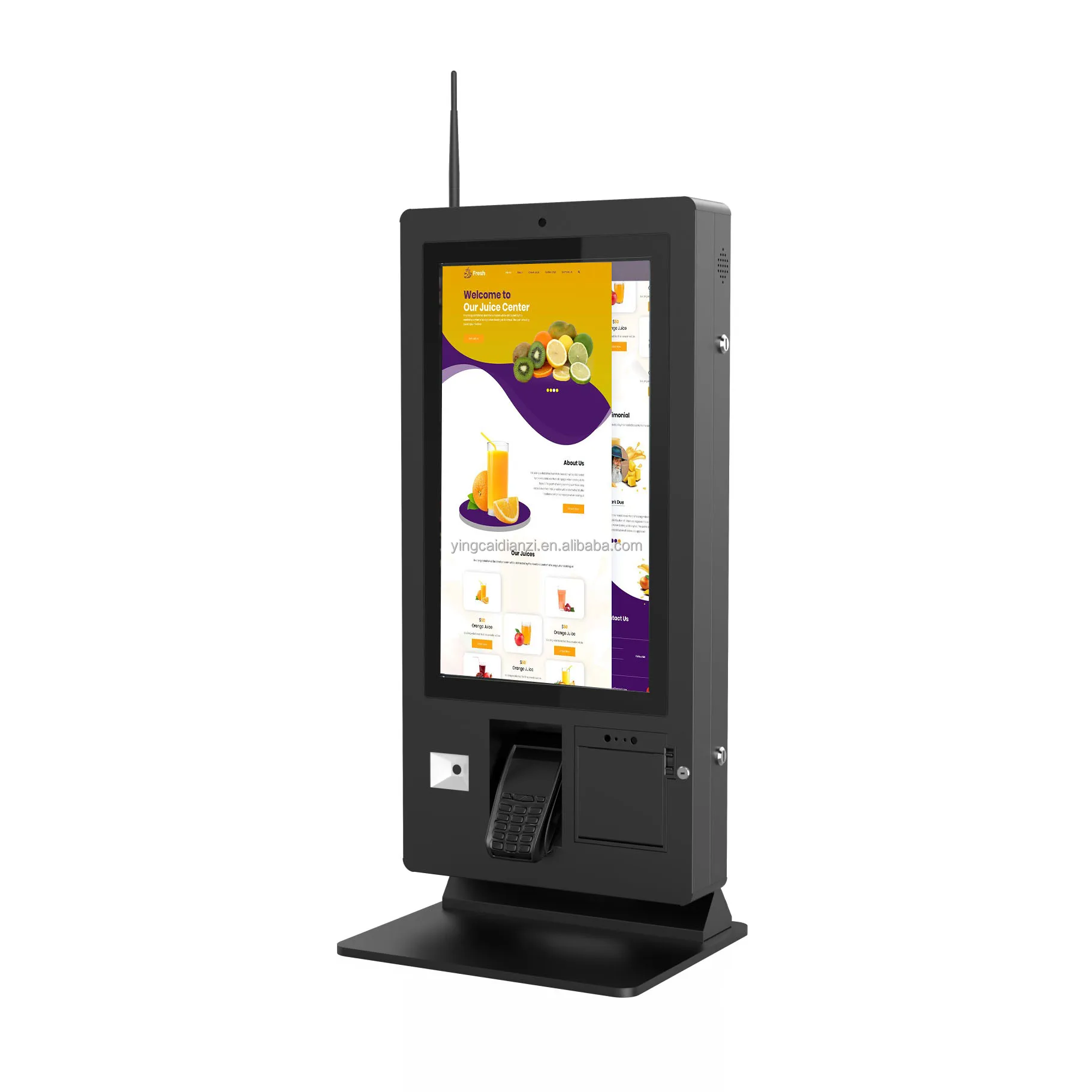 Automatic Self Service Payment Terminal Kiosk Printer Qr Code Scanner ...