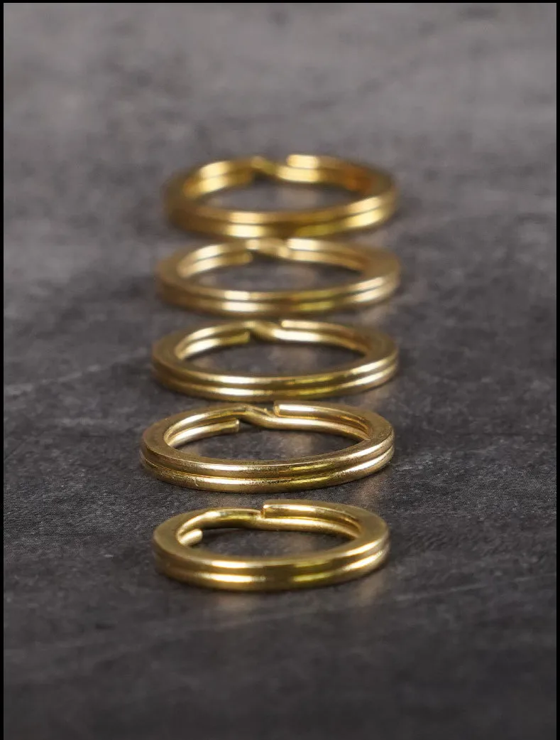 6 Specifications Brass Key Ring Keychain Handmade DIY Leather Brass ...