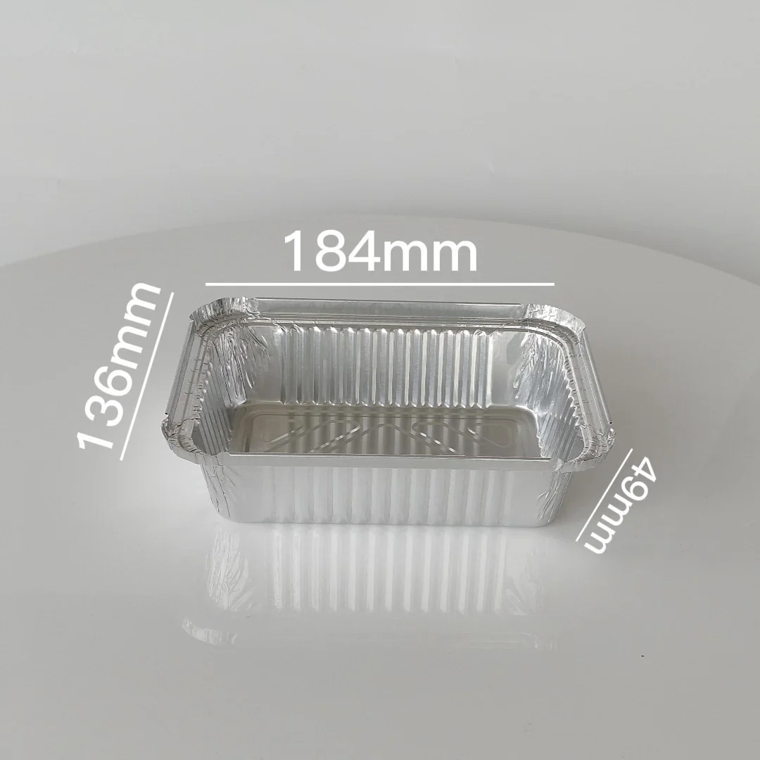 Hot Sale Custom Rectangle Silver 700ml Food Grade Disposable Lunch Box ...
