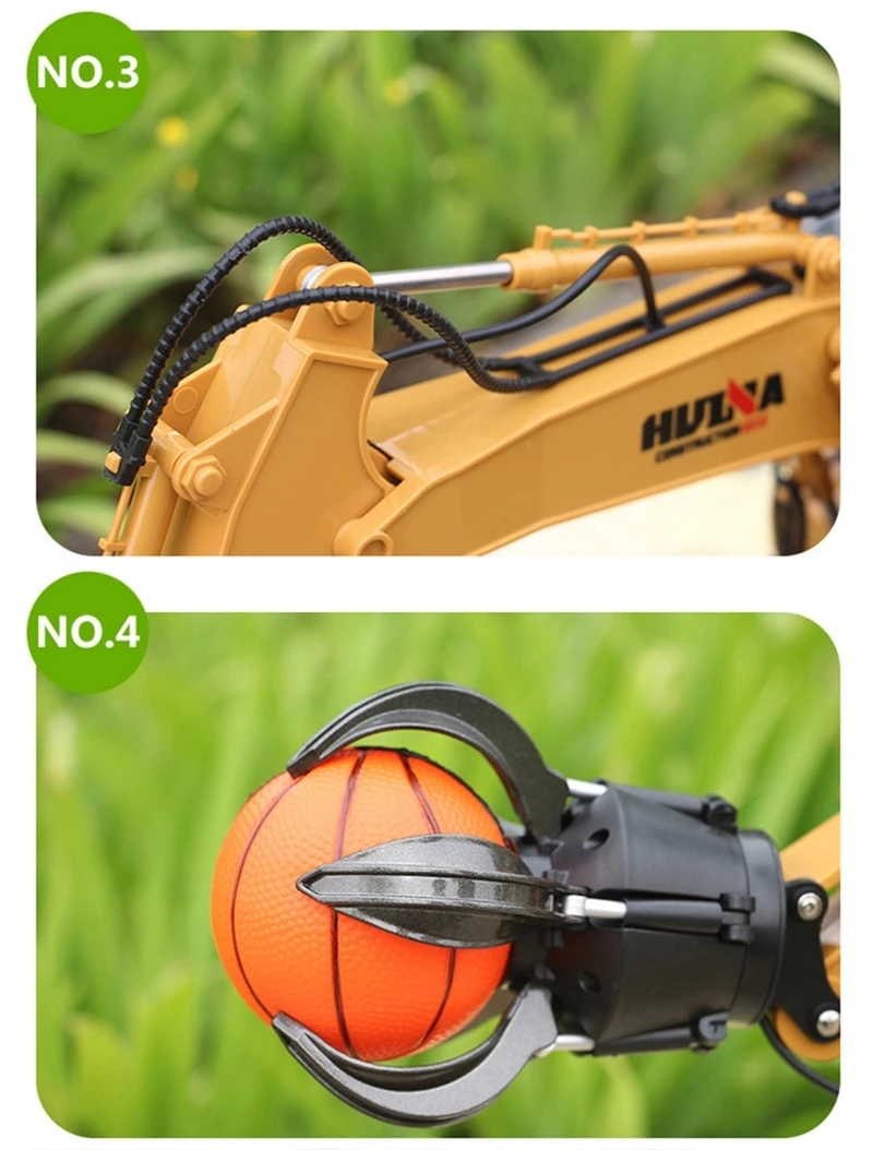 HUINA Newest 1571 RC Ball Grabber Truck 1/14 16CH With Bright LED Light ...