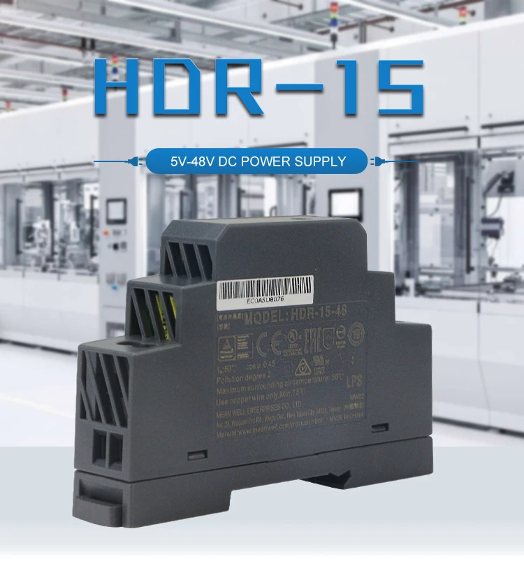 Meanwell Hdr-15-5 15w 슬림 Din 레일 5 V 5 볼트 Ac-dc 전원 공급 장치 - Buy 5 볼트 전원 ...