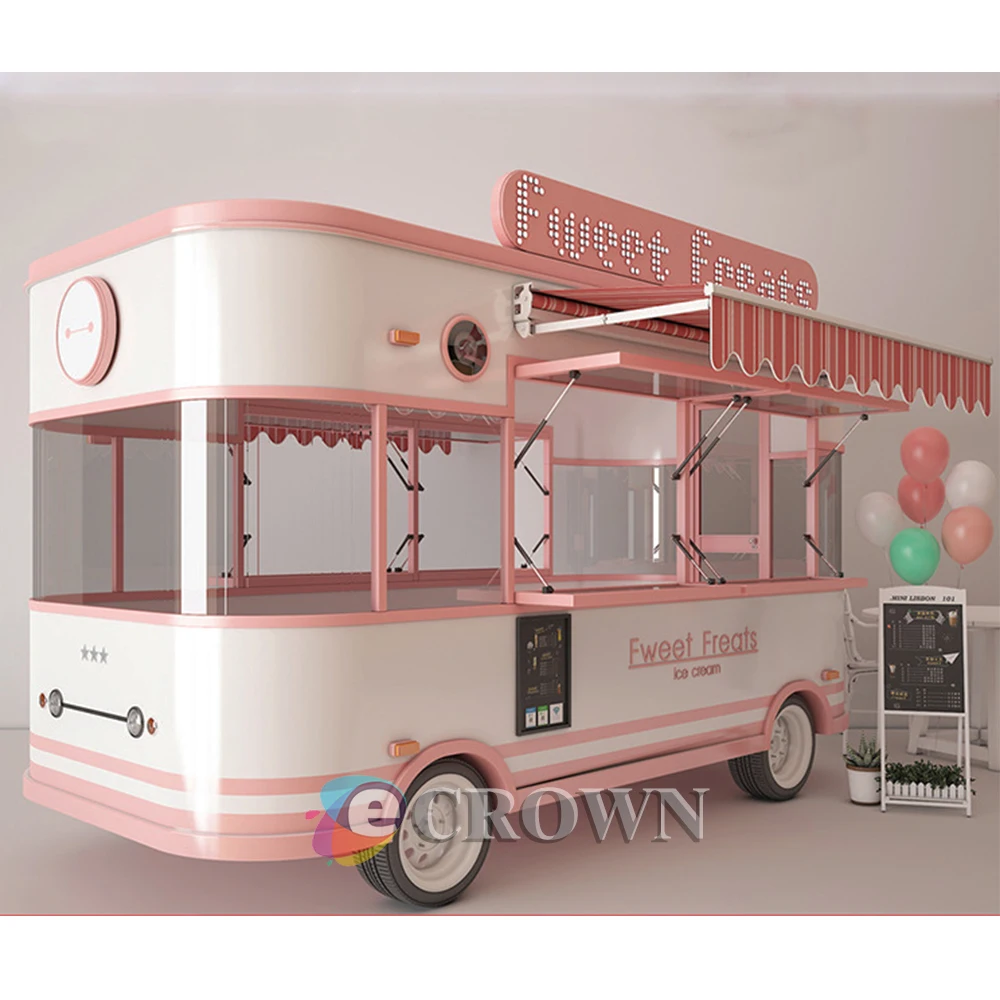 Mall Business Idea Trolley Modern Soft Serve Cafe/coffee Showcase - Buy ...