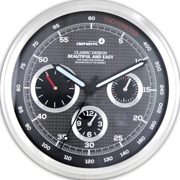 Customized Logo Metal Wall Clock with Temperature & Humidity