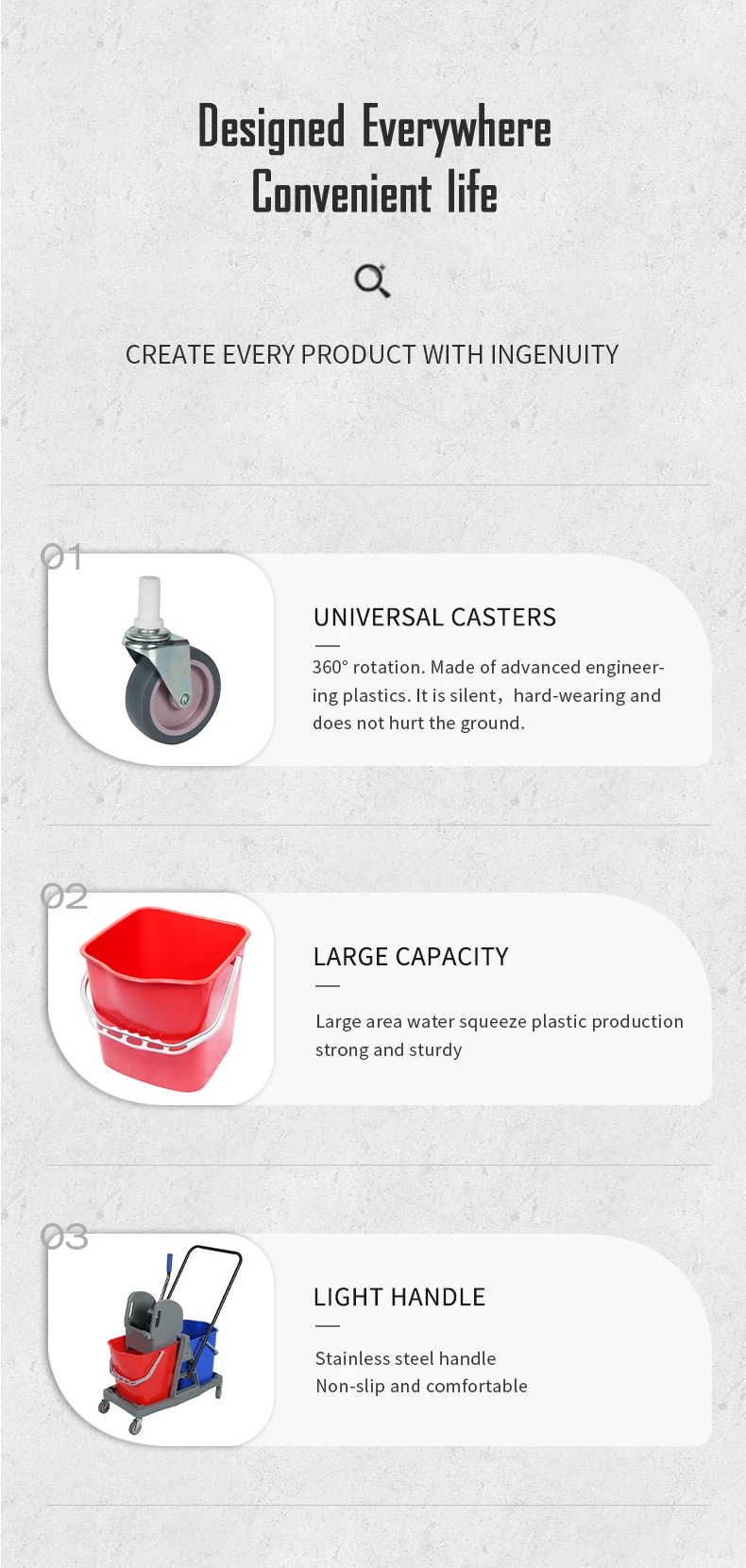 Layanan Pembersih Troli Pemeras Ganda 46l,Troli Pengepel Dengan Alat ...