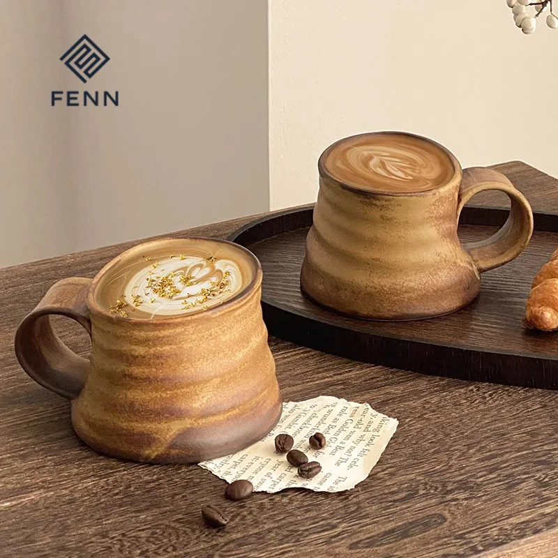 FENN Creative Retro Japanese Kiln-Changed Glaze Ceramic Mug Custom ...