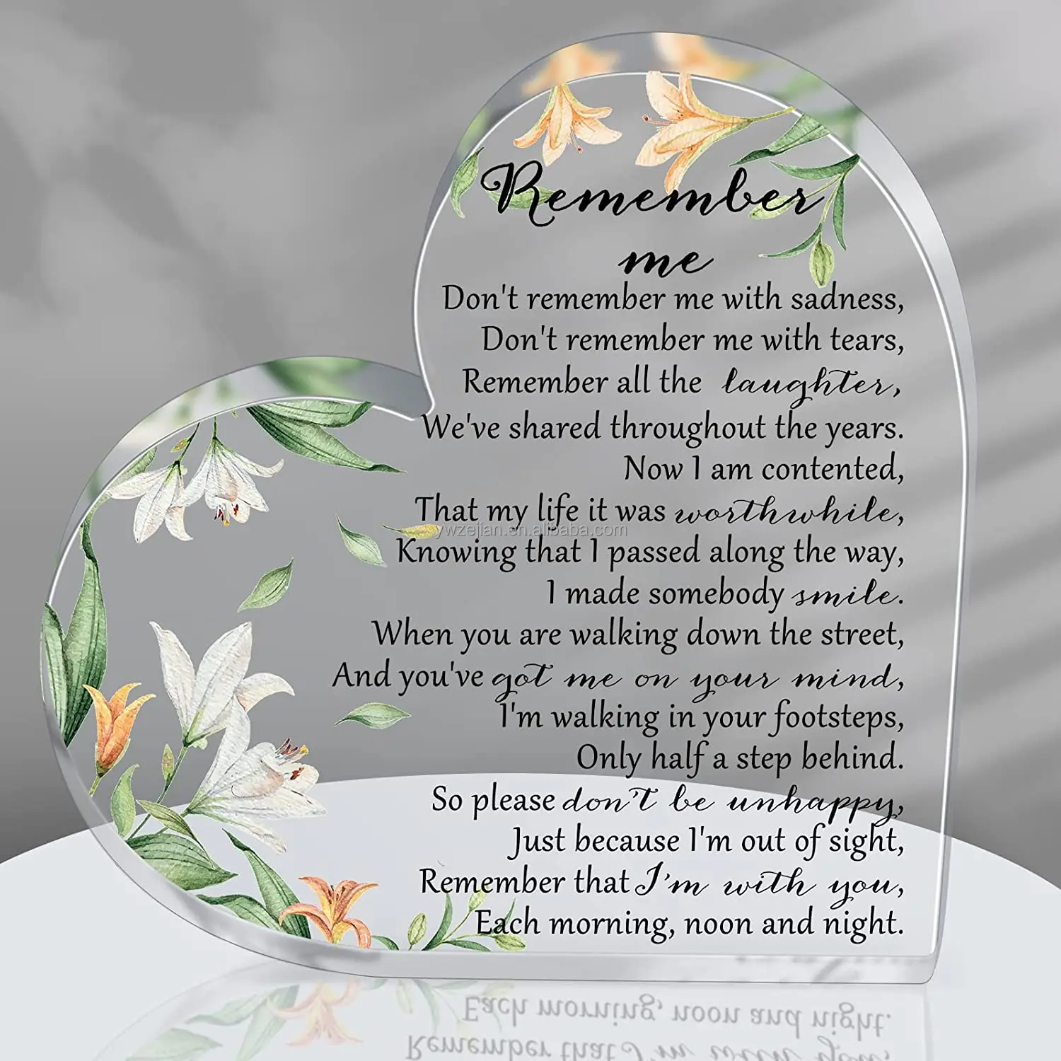 Personalized Crystal Acrylic Paperweight Remembrance Decorations ...