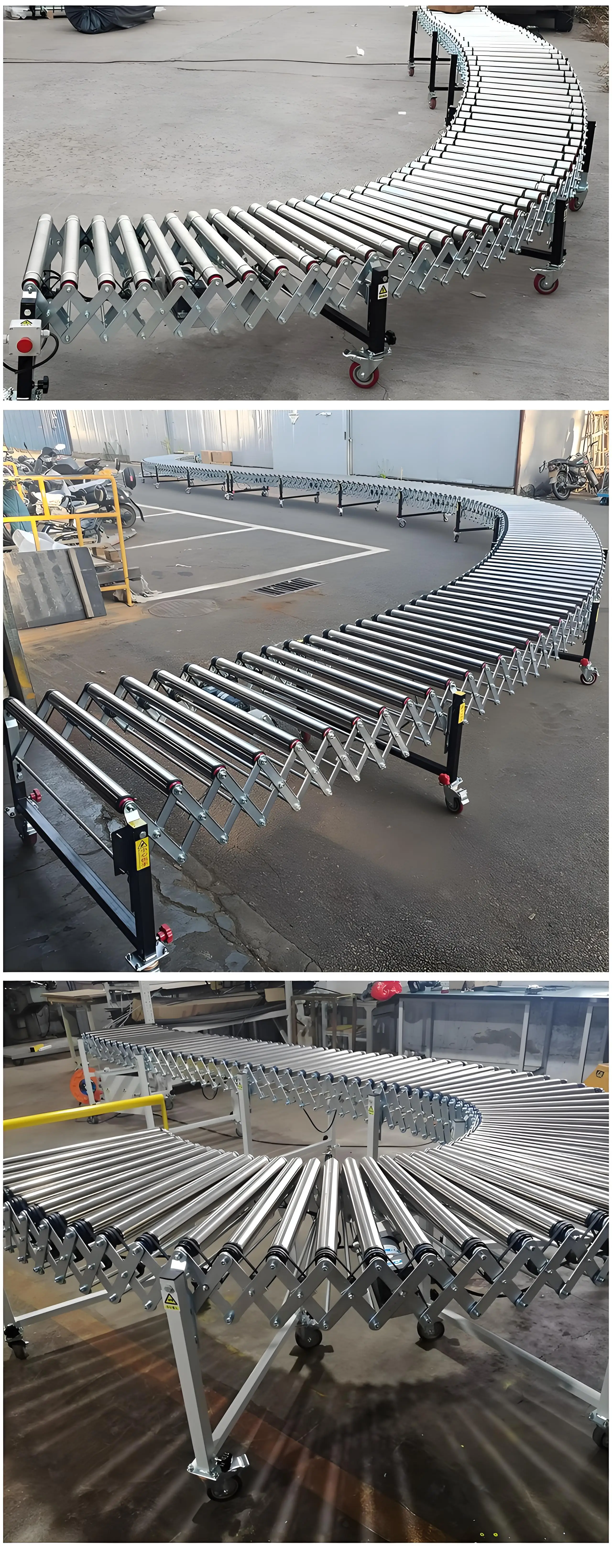 Warehouse Portable Flexible Telescopic Electric Expandable Conveyor ...