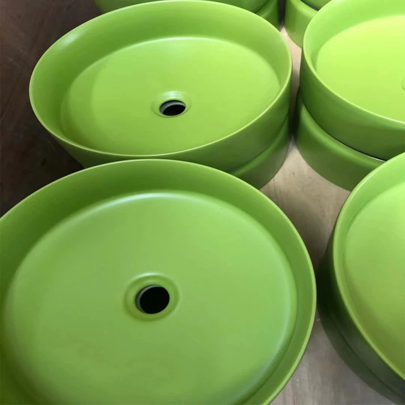 Vessel Partition Sink Circular Wash Basin Flower Vase Lavatory Ce ...