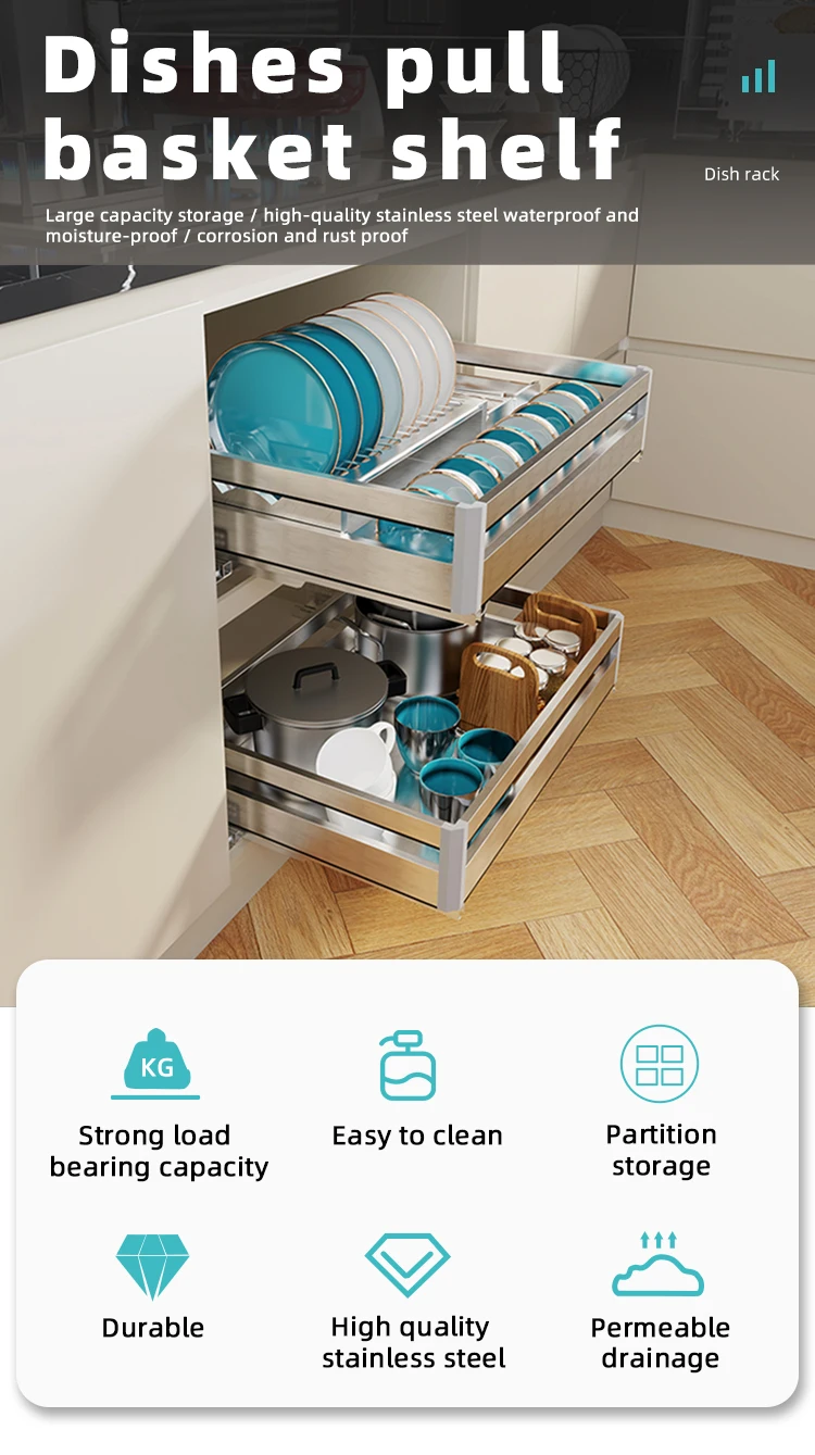 Stainless Pull Out Basket: Kitchen Drawer Accessories – Bergoto