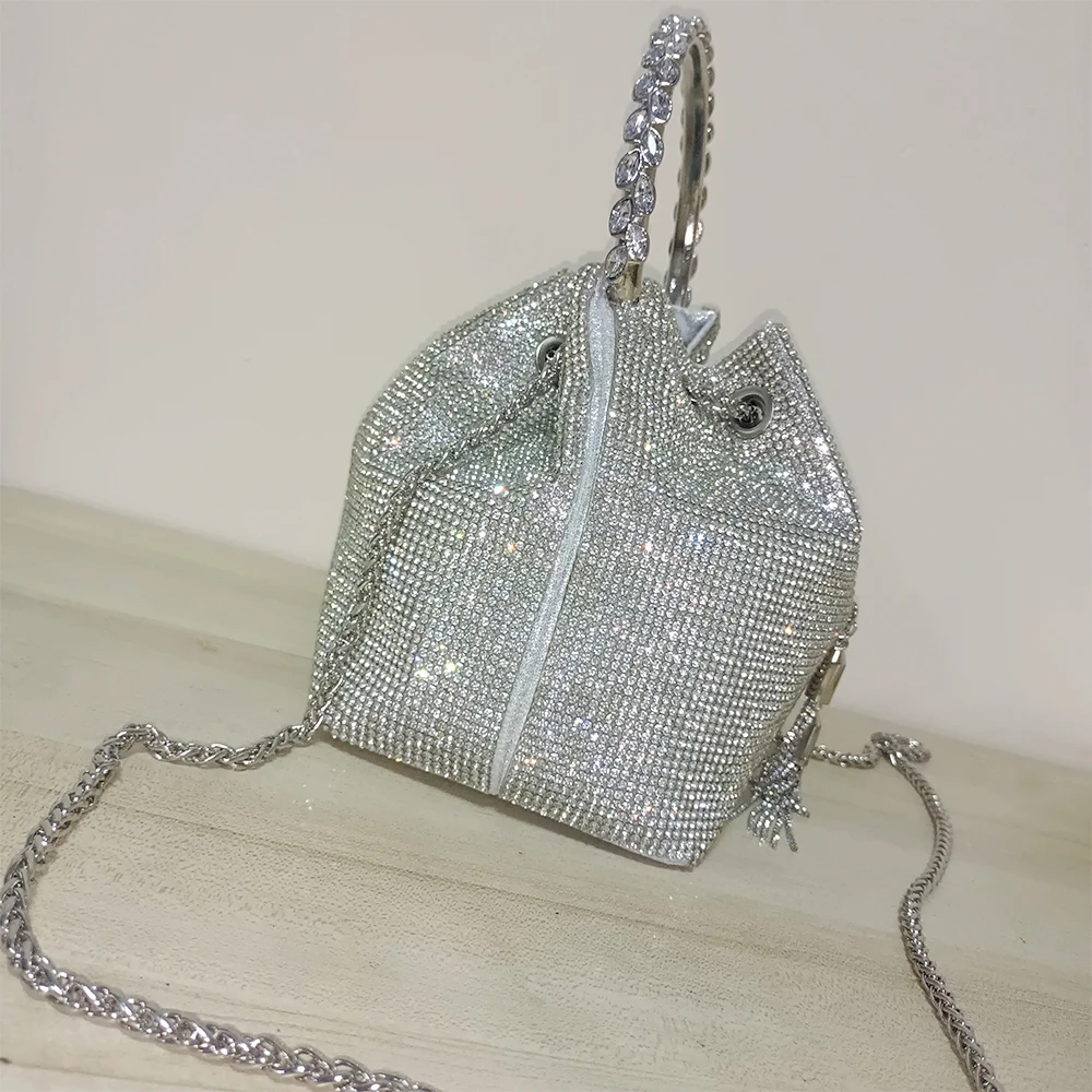 Spot Goods Bling Rhinestones Purse 2023 Tassel Clutch Bag Evening Bags ...