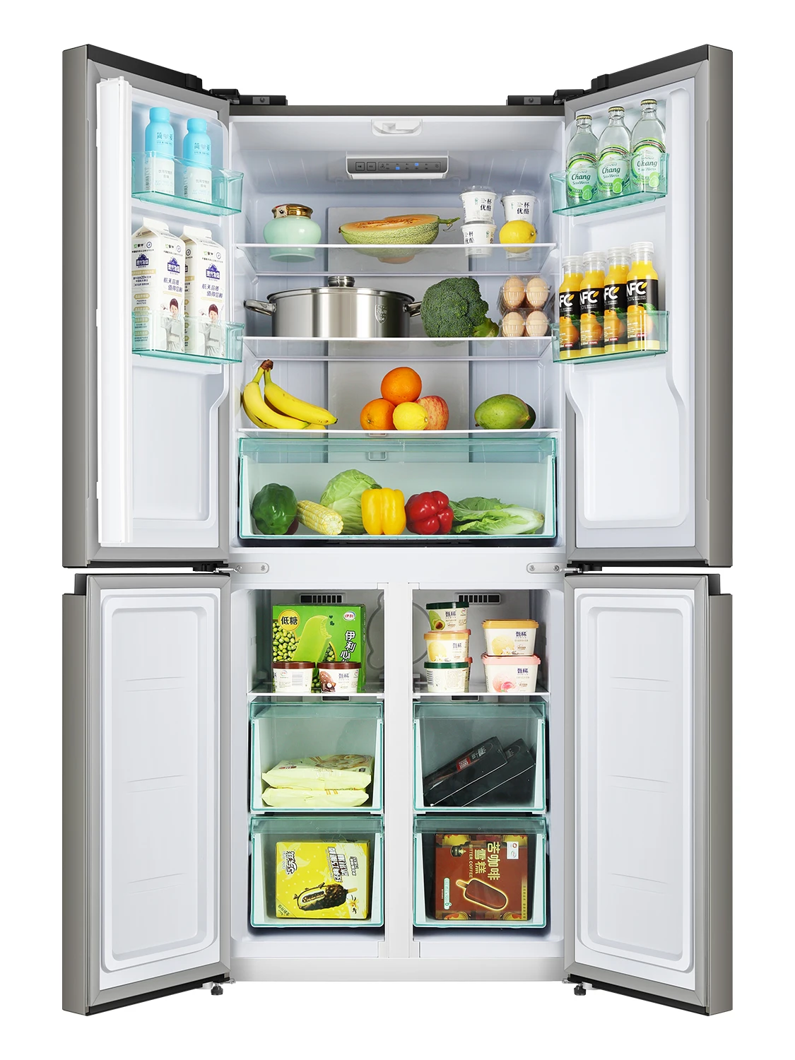 220V 400L French Door Smart Side-by-side Refrigerators 4Door Fridge ...