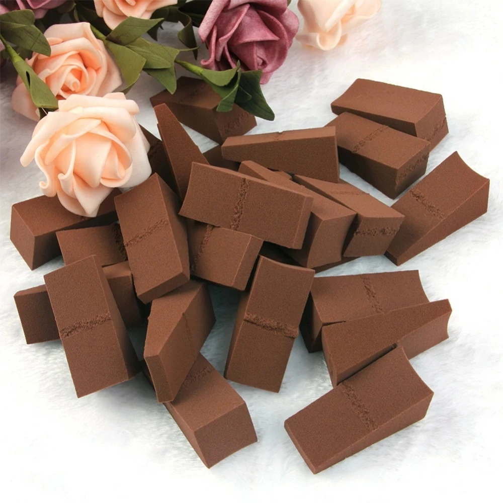 Latex-free Facial Sponge Applicator Wedges Triangle Cosmetic Powder ...