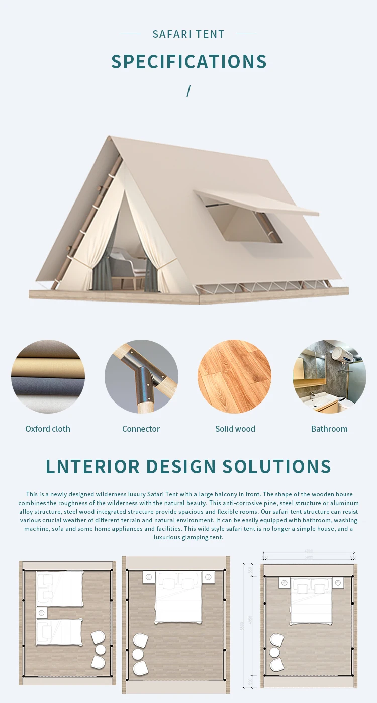 Luxury Experience African Outdoor Tent Pvc Waterproof Triangle Safari ...