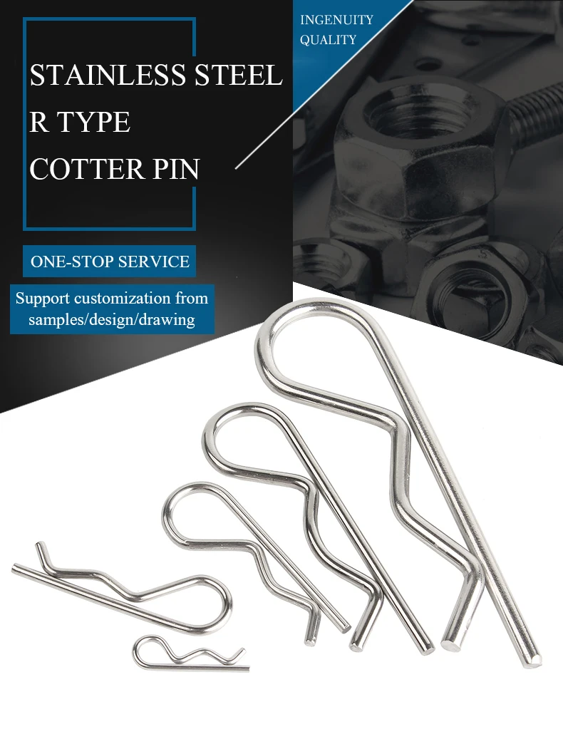 Stainless Steel Spring Split R Pin Cotter - Buy Split R Pin Steel ...
