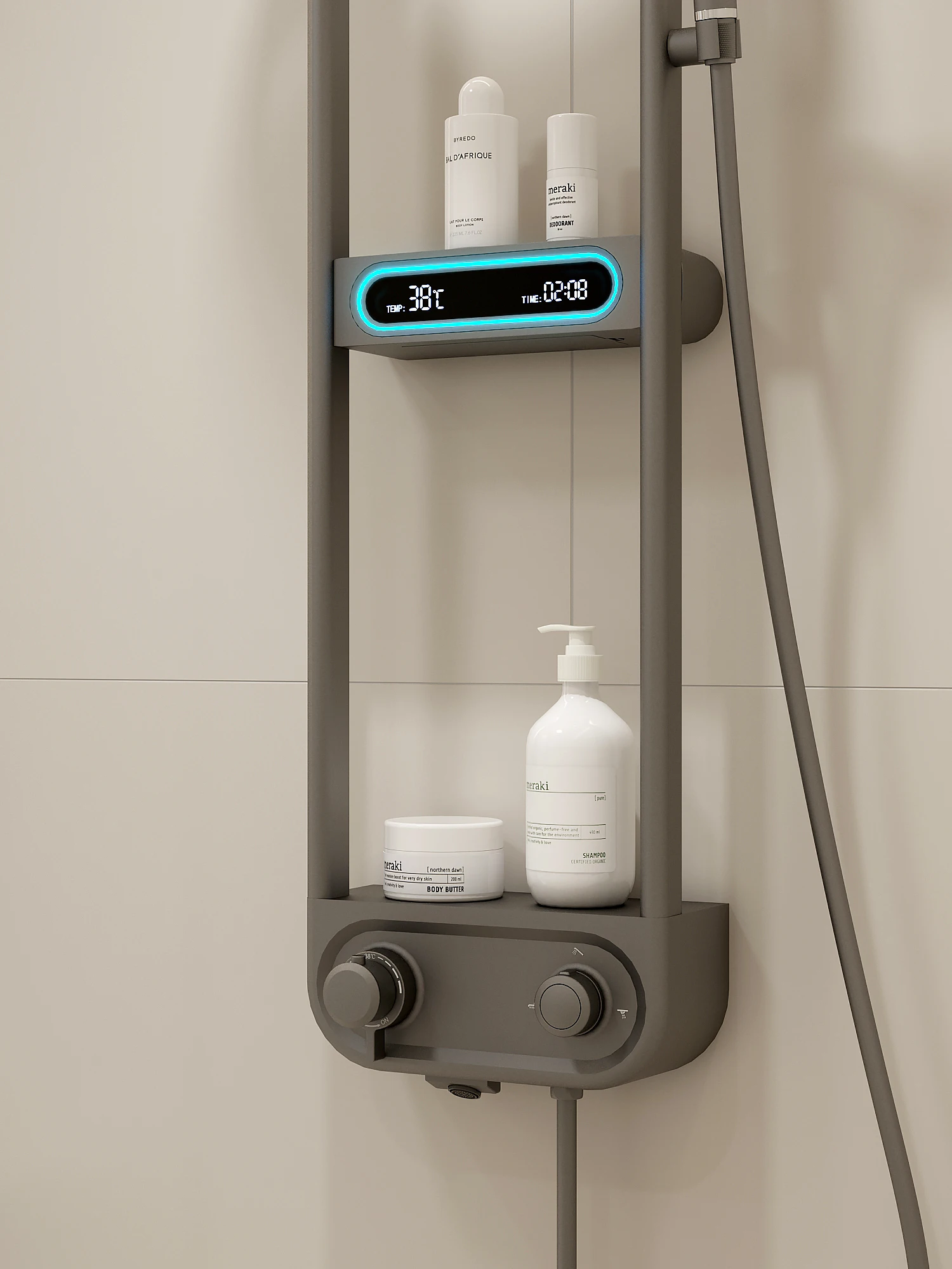 JISIYU Shower System - Modern 360 Degrees Rotating Sprinkler