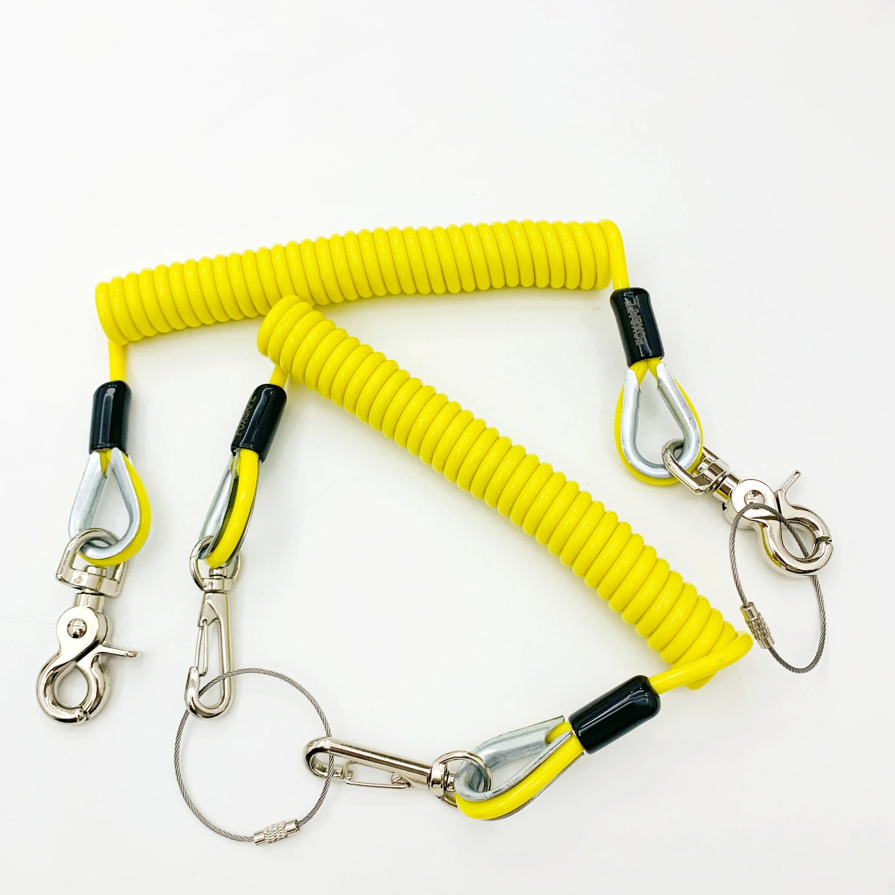 Steel Wire Cable Inside Coil Lanyard Spring Plastic Pvc Pu Pa Tool ...