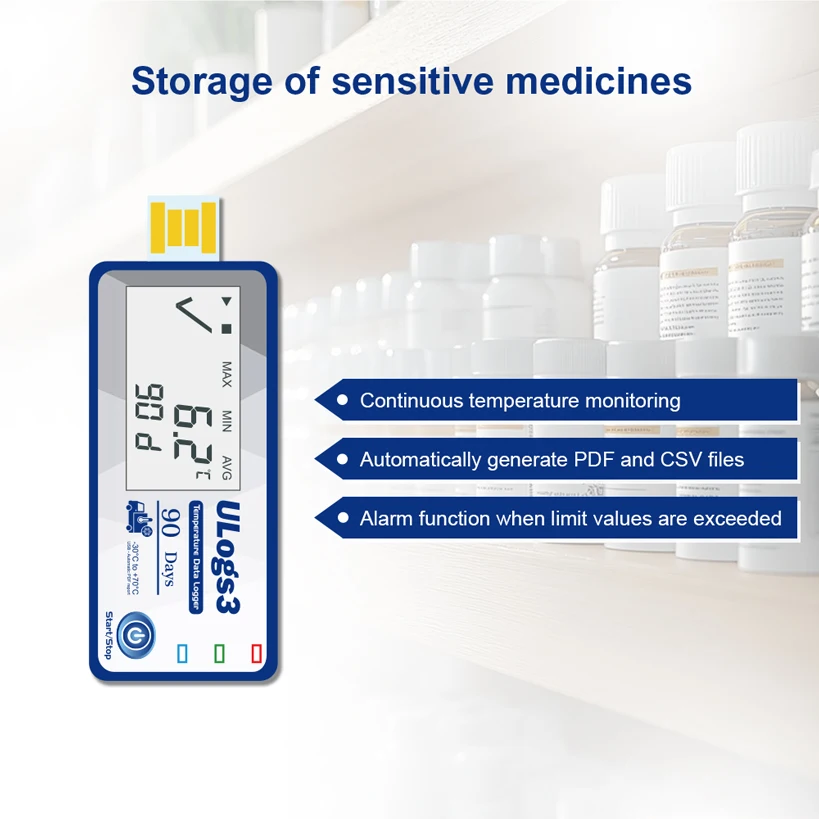 Single Use USB Temperature Data Logger for Container Monitoring
