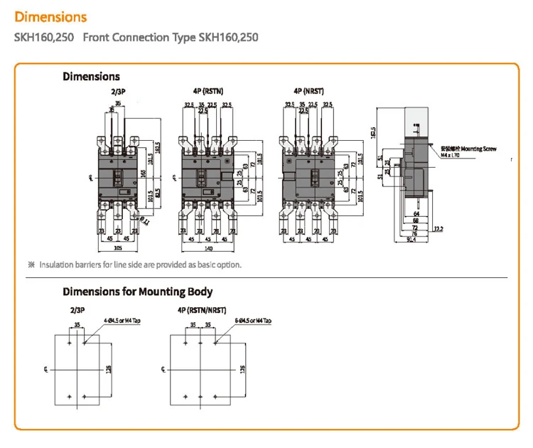 Mccb HGM 250A 3P - Reliable Circuit Breaker for Power