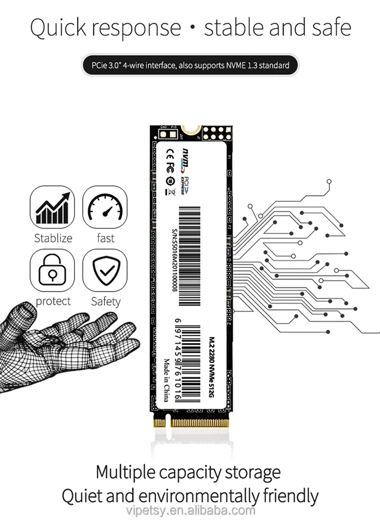 Vipetsy High Speed 128gb 240gb 256gb 480 500 512 Gb 1t 2t Ssd M2 M.2 Nvme Ssd Pcie Solid State ...