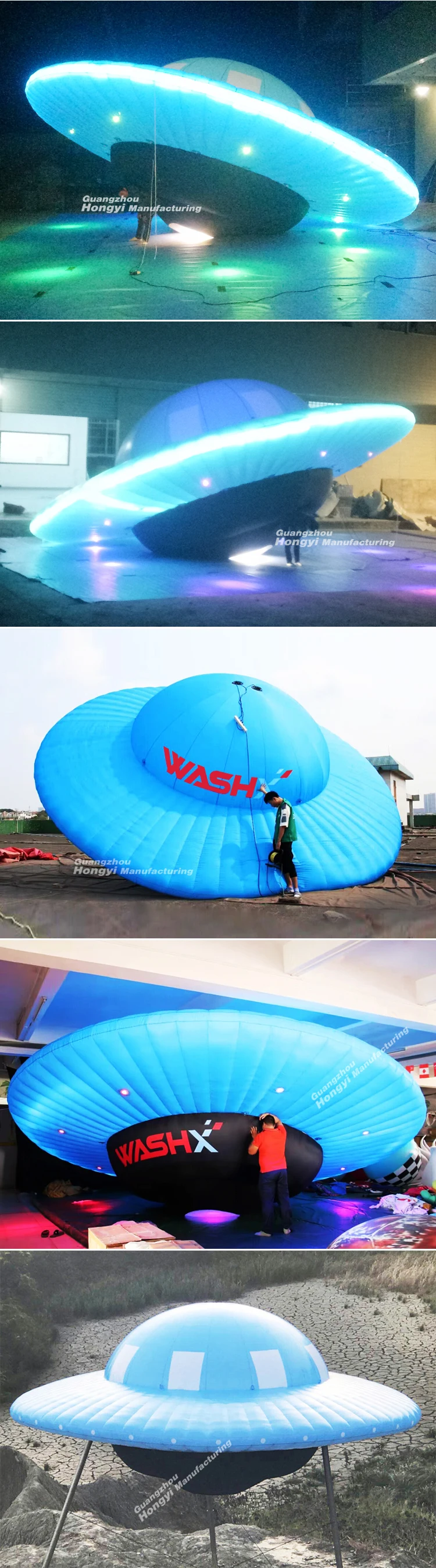 Customized LED Lighted Inflatable UFO Balloon for Event Decoration ...