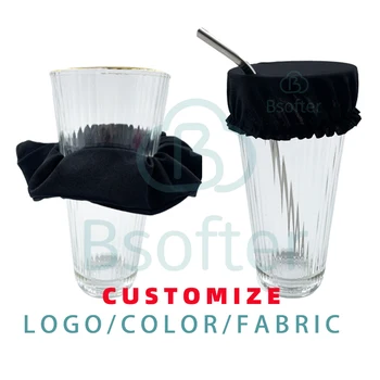 Custom Color Elastic Fabric Anti Spike Drink Cover Scrunchies For Women ...