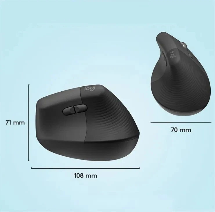 Logitech Lift Ergonomic Mouse - Ideal for Office & Gaming