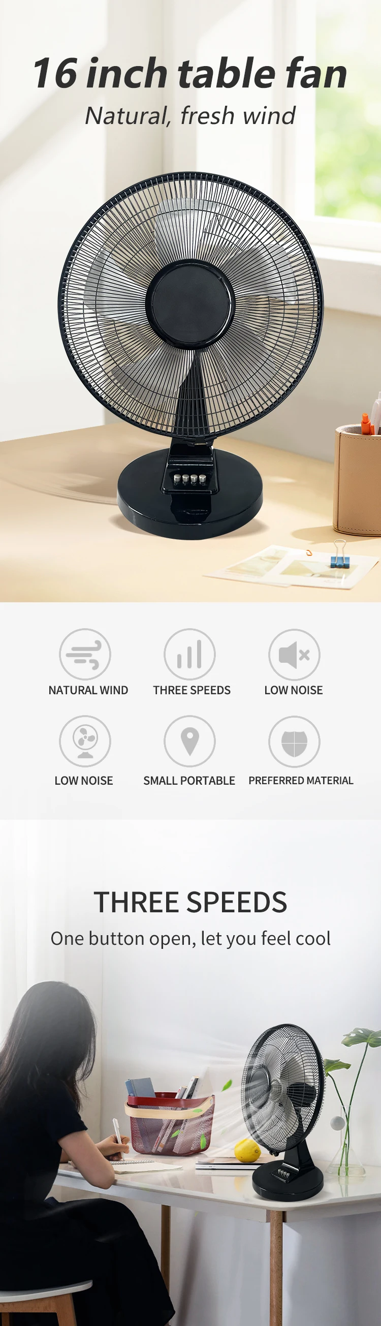 16 "table Fan Portable Home Chinese Factory Electric Fan| Alibaba.com