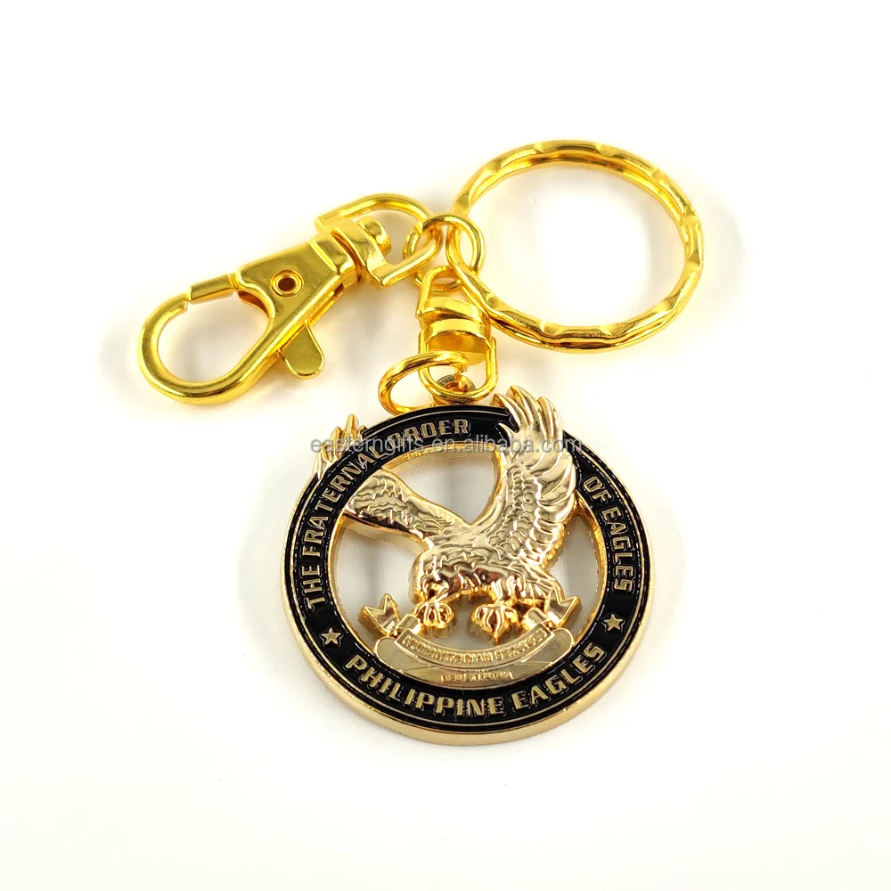 Elang Filipina - Philippine Eagle Keychain 3D Gold Black Eagle