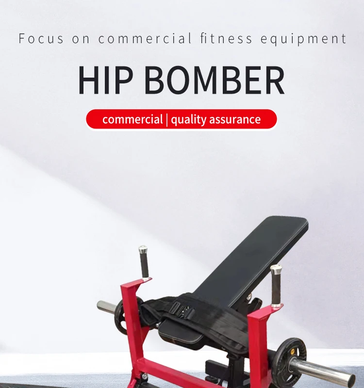 Commercial Exercise Hip Thrust Machine Gym Equipment Hip Glute Machine ...