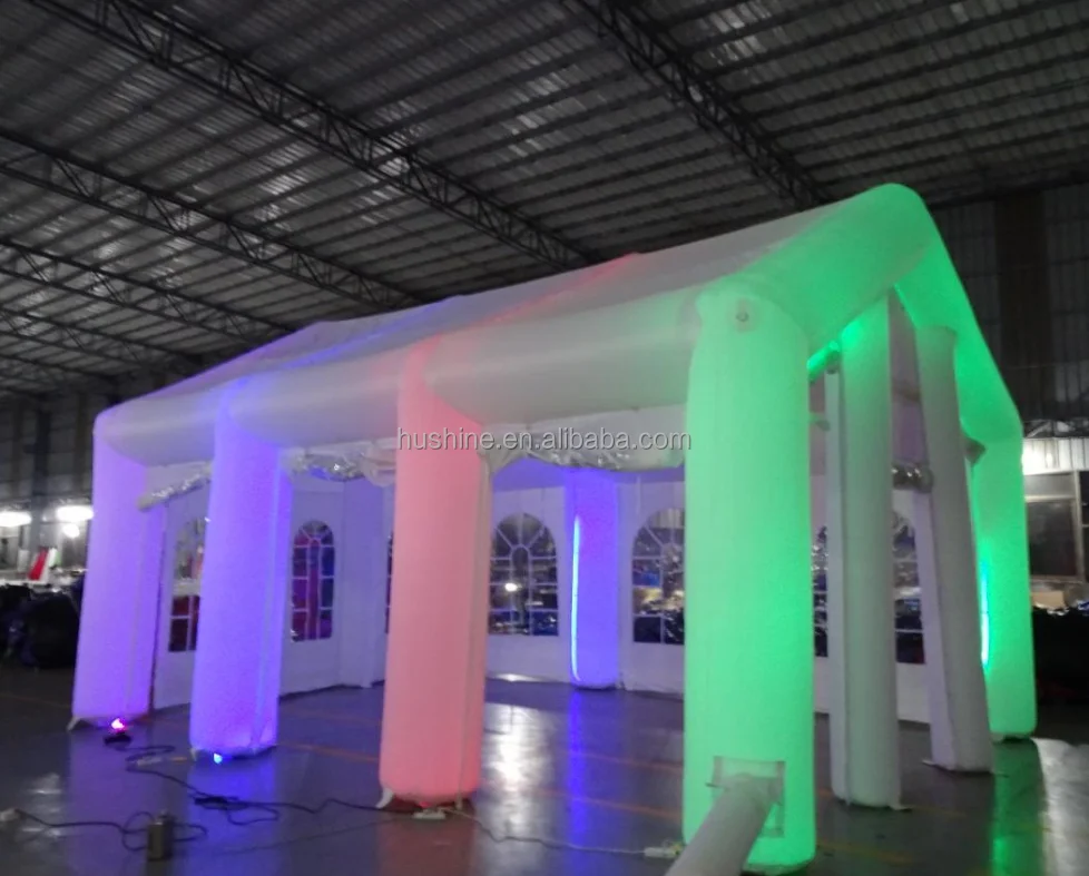 Large White Inflatable Church Tent LED Light Blow up 20x40