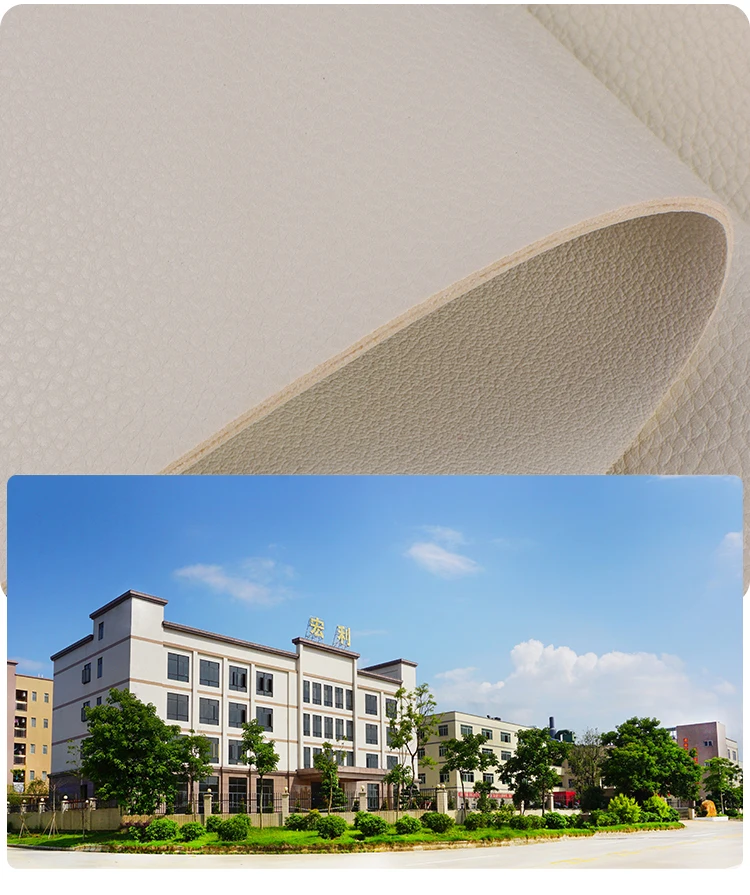 Y569 1.7mm Scratch and Wear Resistant Lychee Embossed Leather Pvc ...