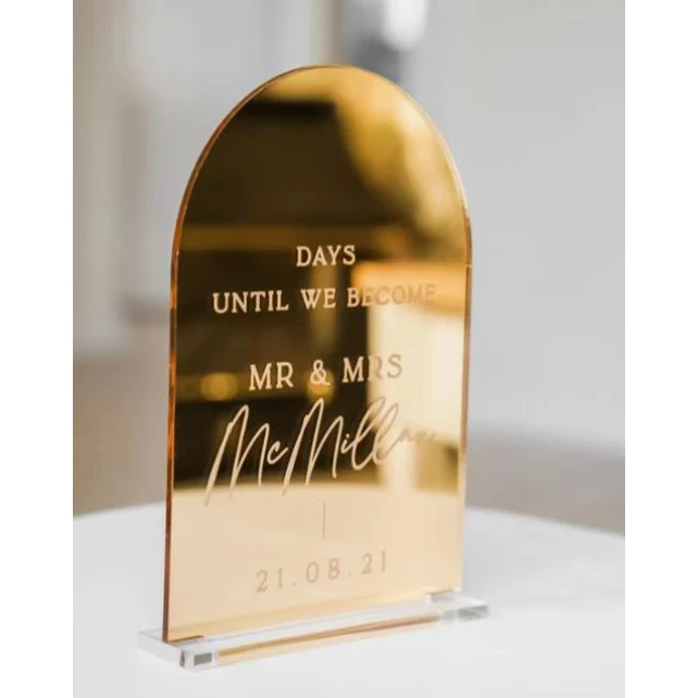 Arch Acrylic Wedding Table Number Sign Holders Elegant Centerpiece ...