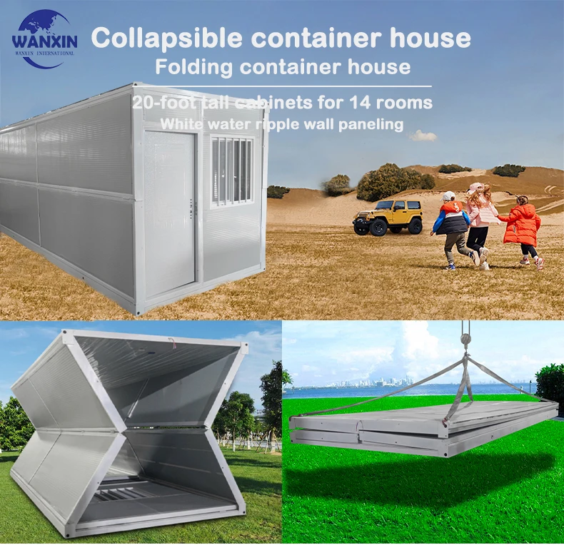 Prefab House 20ft 40ft Modular Folding Container House Camping Foldable ...