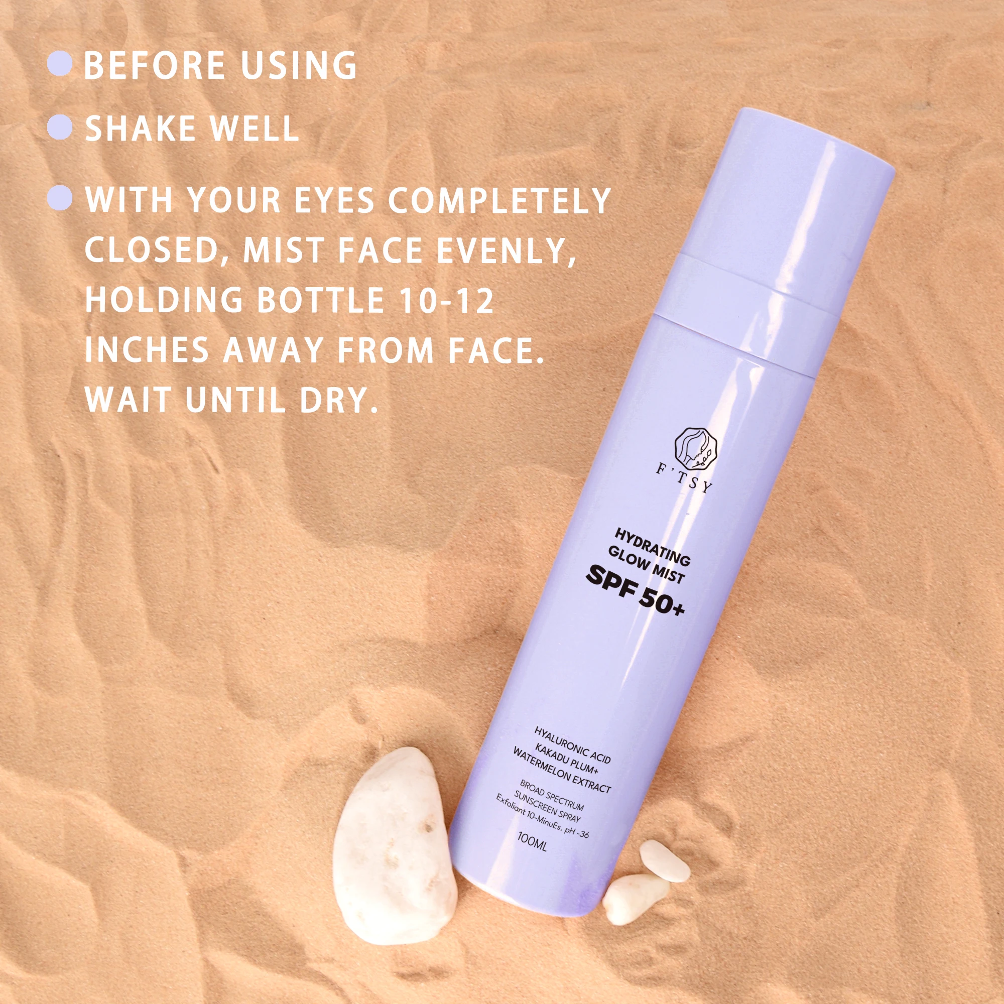 Custom High Quality Hydrating Sunscreen Face Mist Spray Organic Vegan ...