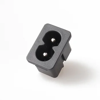 C8 Power Socket Iec 60320 C8 2 Pin Pcb Mount 110v Male Plug Inlet Ac ...