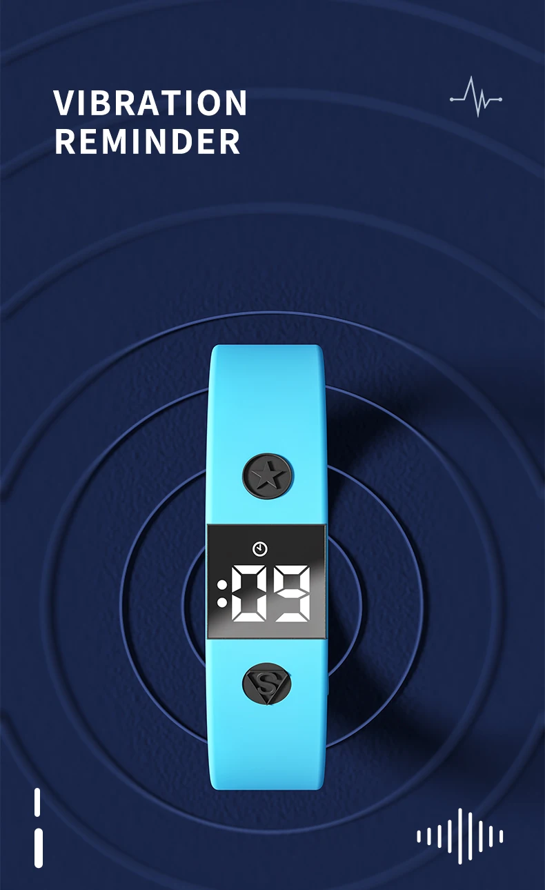 Digital UN201 Vibrating Alarm Watch Timer Bracelet