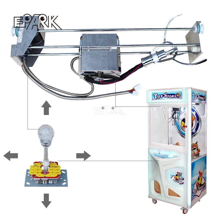 Coin Operated Claw Doll Machine Gantry with Claw Parts