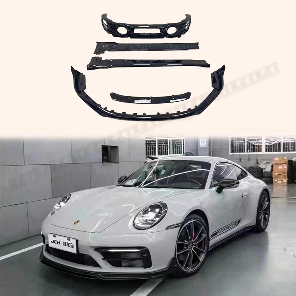 For Porsche 992 Carrera Fx Aero Kits Carbon Fiber Rear Lip+front Lip ...