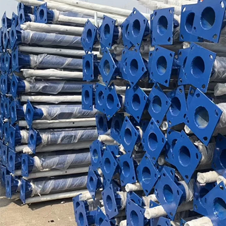 Single Double Arm Factory 6m Street Lighting Pole 9m Steel Pole - Buy ...