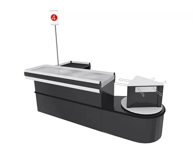 Black Steel Counter Table Supermarket Convenience Store Supermarket ...
