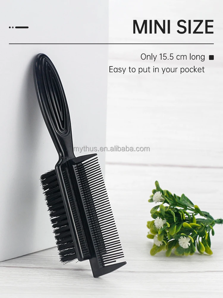 New Design Hairstyling Brush Combine Comb Black Bristle Double-sided ...