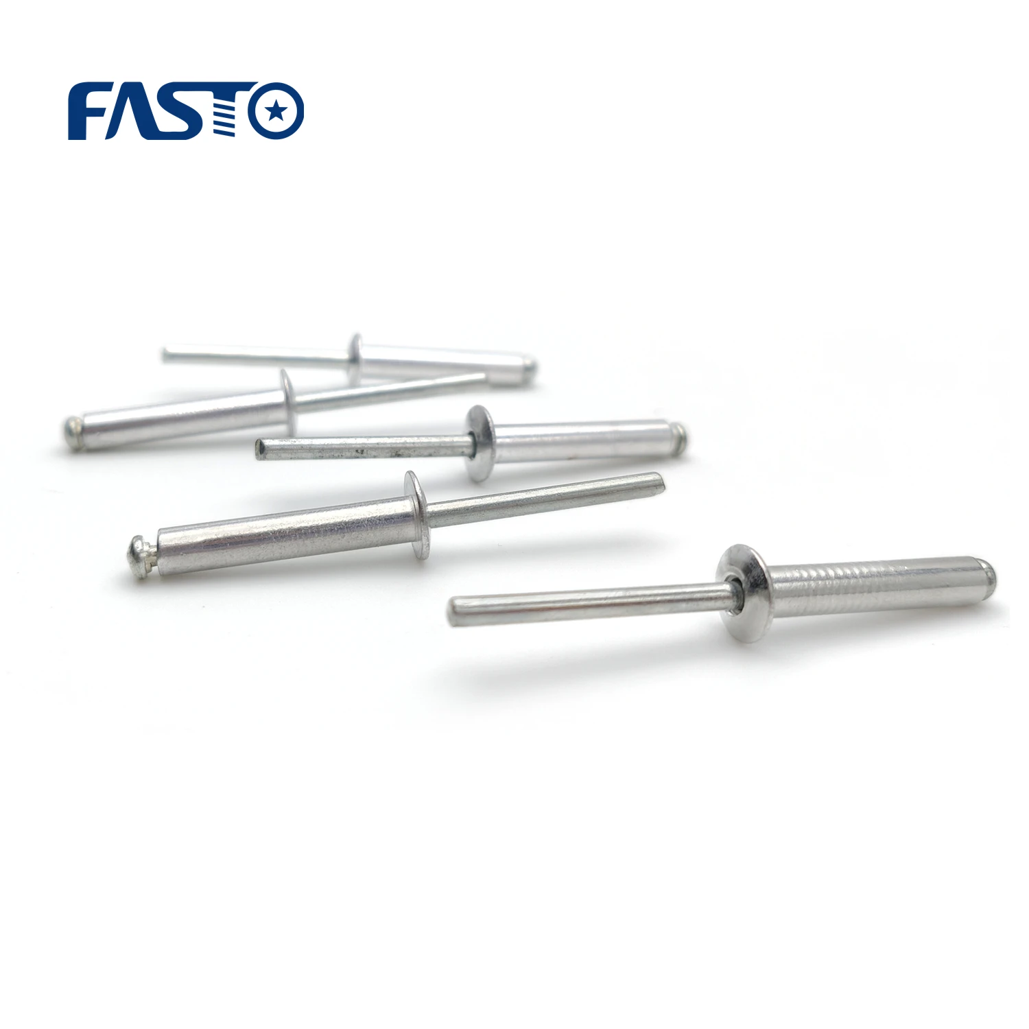 DIN 7337 Stainless Steel Dome Head Open Type End Aluminum Colored Blind ...