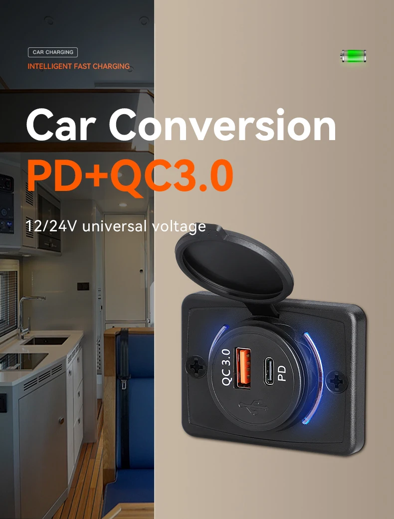 Oem Usb Charging Port for Bus Usb Fast Charging 5V3A 30W+18W Usb ...