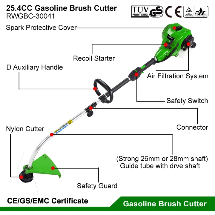 25.4CC Gas Grass Cutter - Efficient Petrol Trimmer Parts