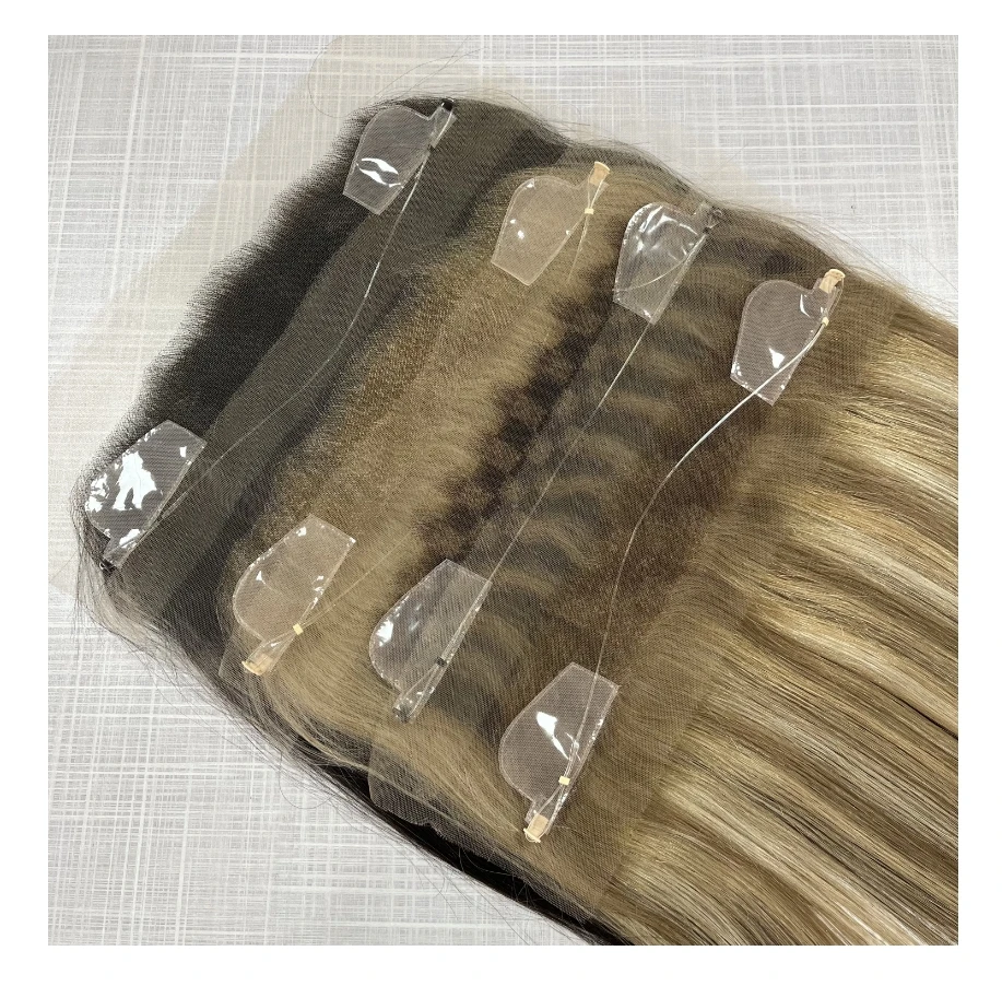 Frontal Hairline topper Hairpiece Swiss lace Forehead Hairline PU Skin ...