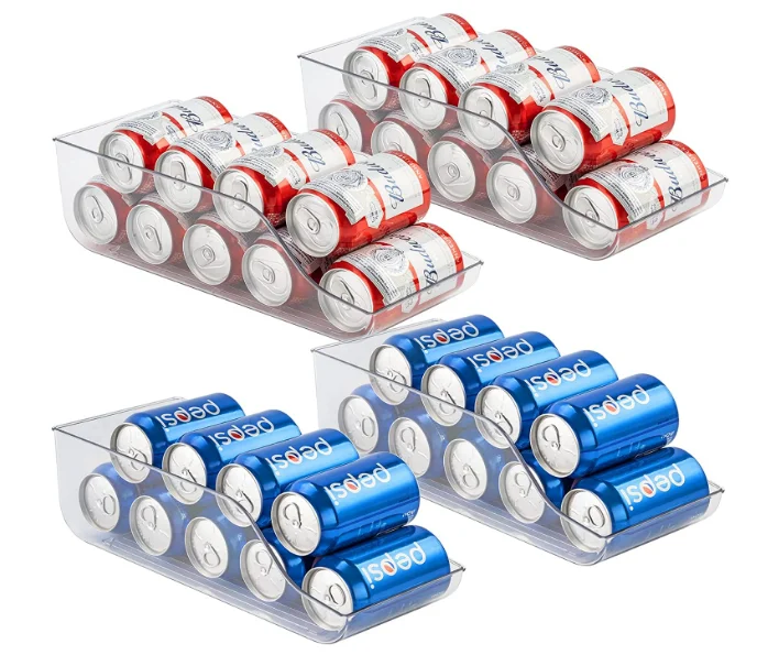 Refrigerator Organizer Bins Soda Can Dispenser Beverage Holder For ...
