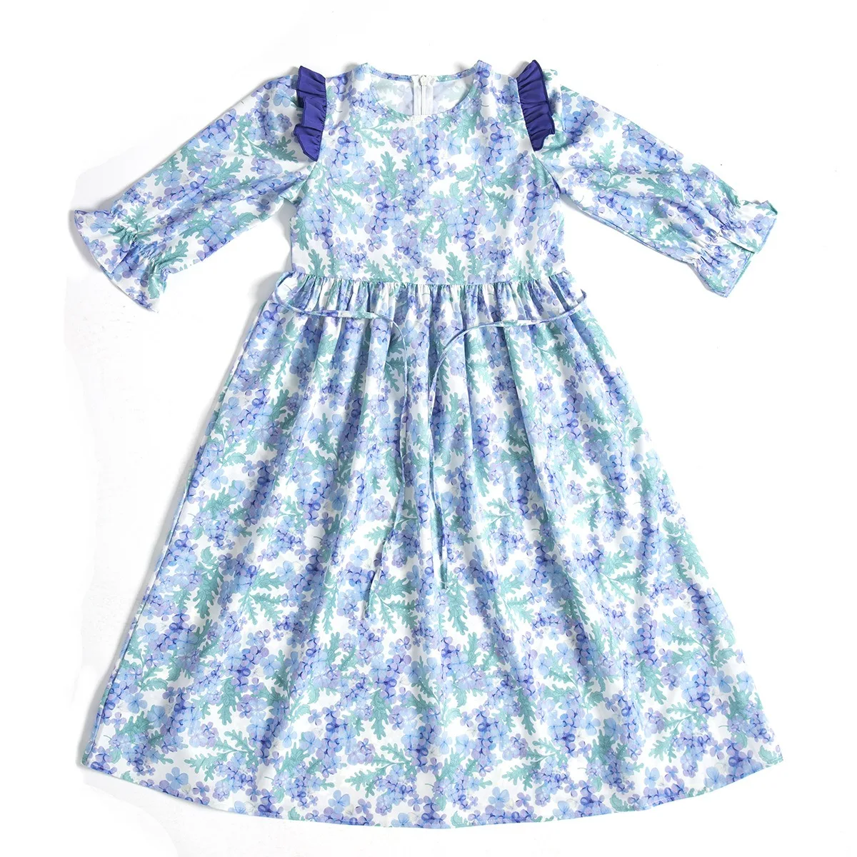 Modest Little Girls Kids Floral Eid Summer Dress Muslim Children ...