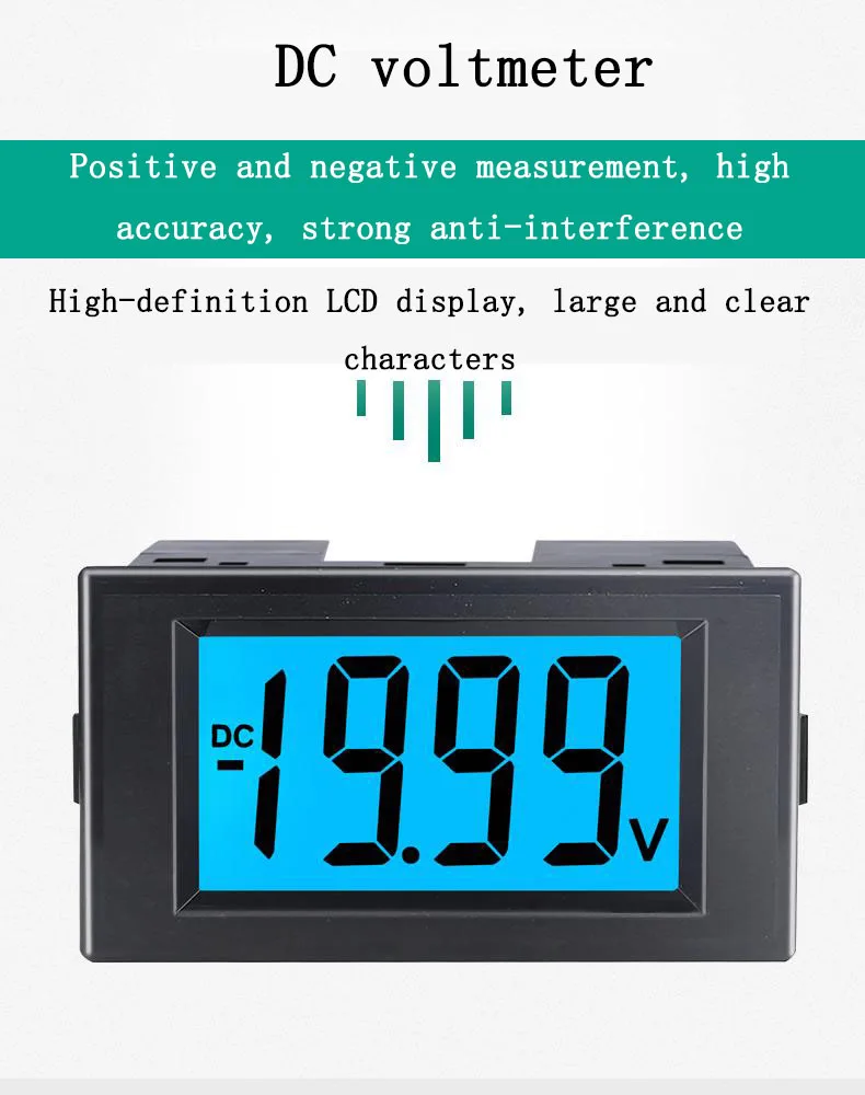 D69-230 DC Voltmeter - High Accuracy Liquid Crystal Display