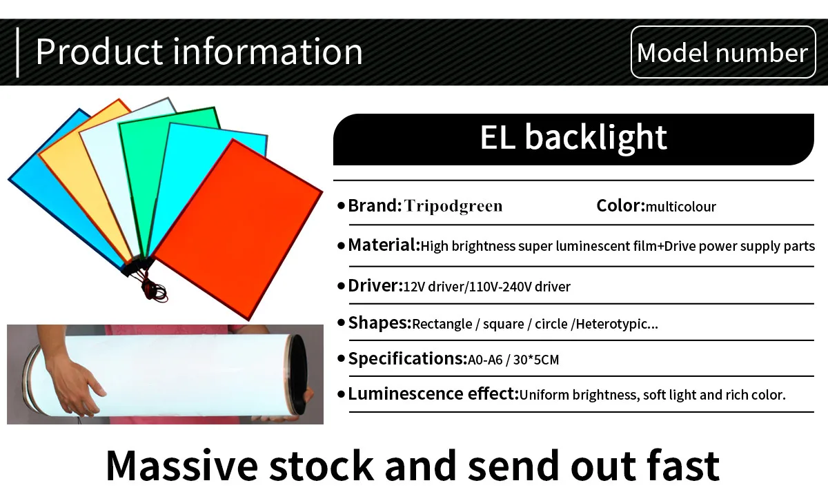 Customizable Electroluminescent EL Panels - Bright, Long-lasting